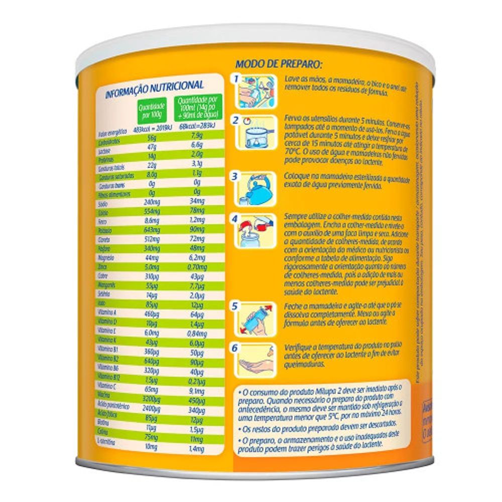 Leite Milupa 2 400G Danone - unicdrogaria