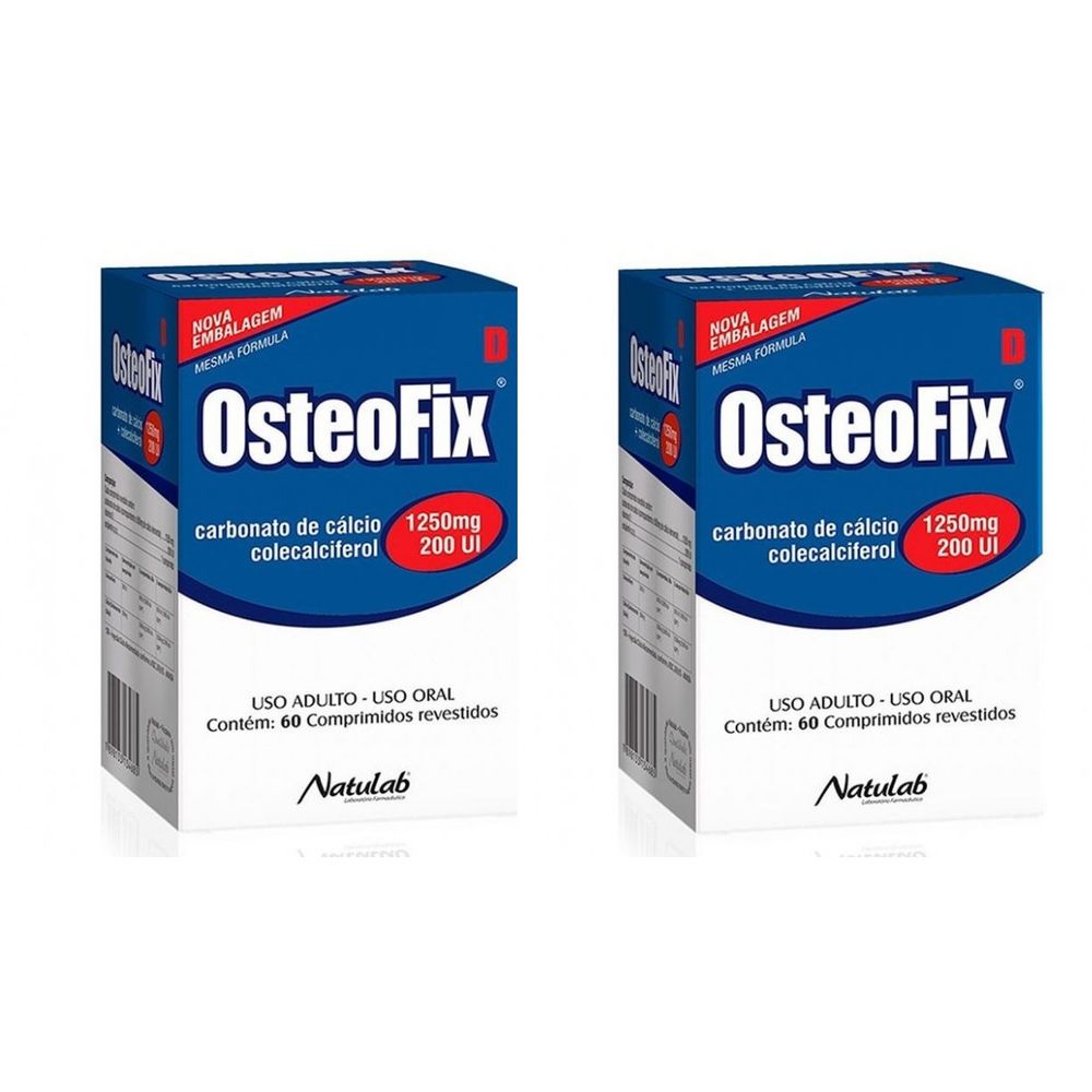 Kit C/2 Osteofix D 1250MG C/60 Comprimidos - unicdrogaria