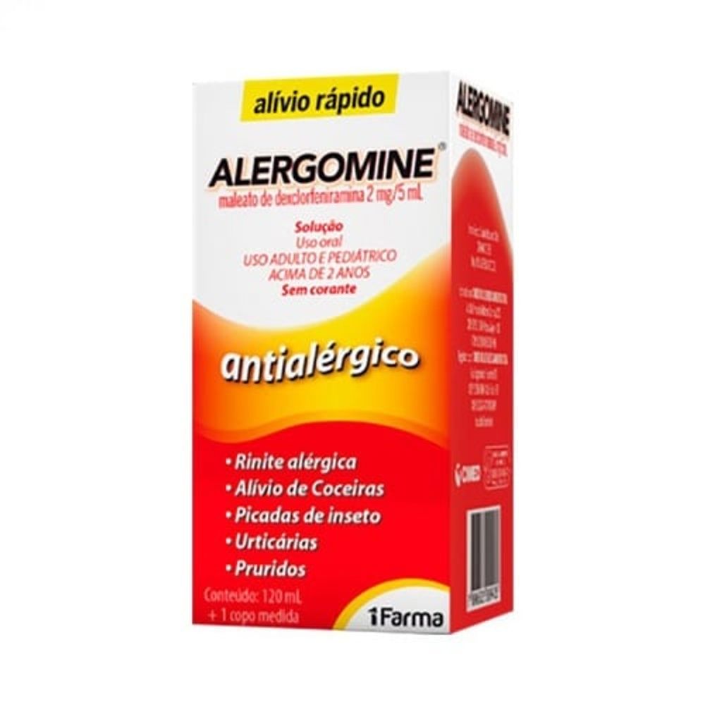 Alergomine 0,4MG/ML Solução Oral 120ML - Cimed - unicdrogaria