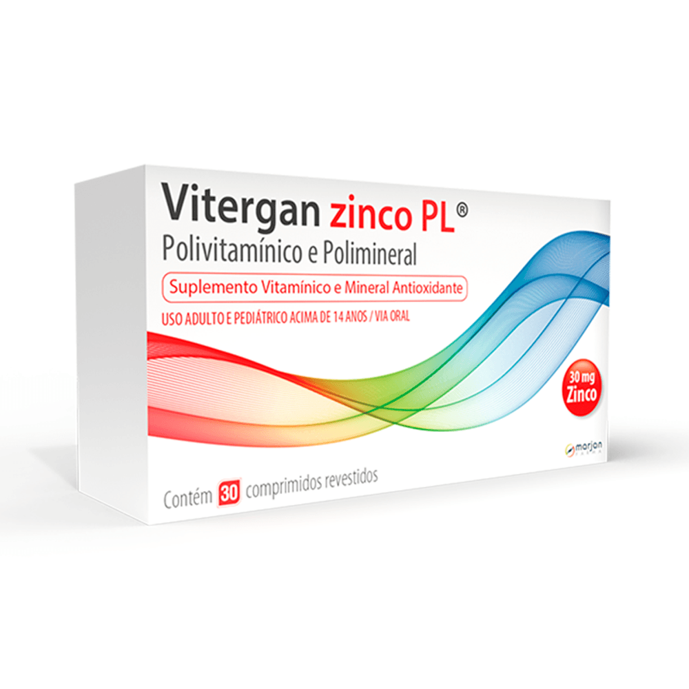 Vitergan Zinco PL C/30 Comprimidos - unicdrogaria
