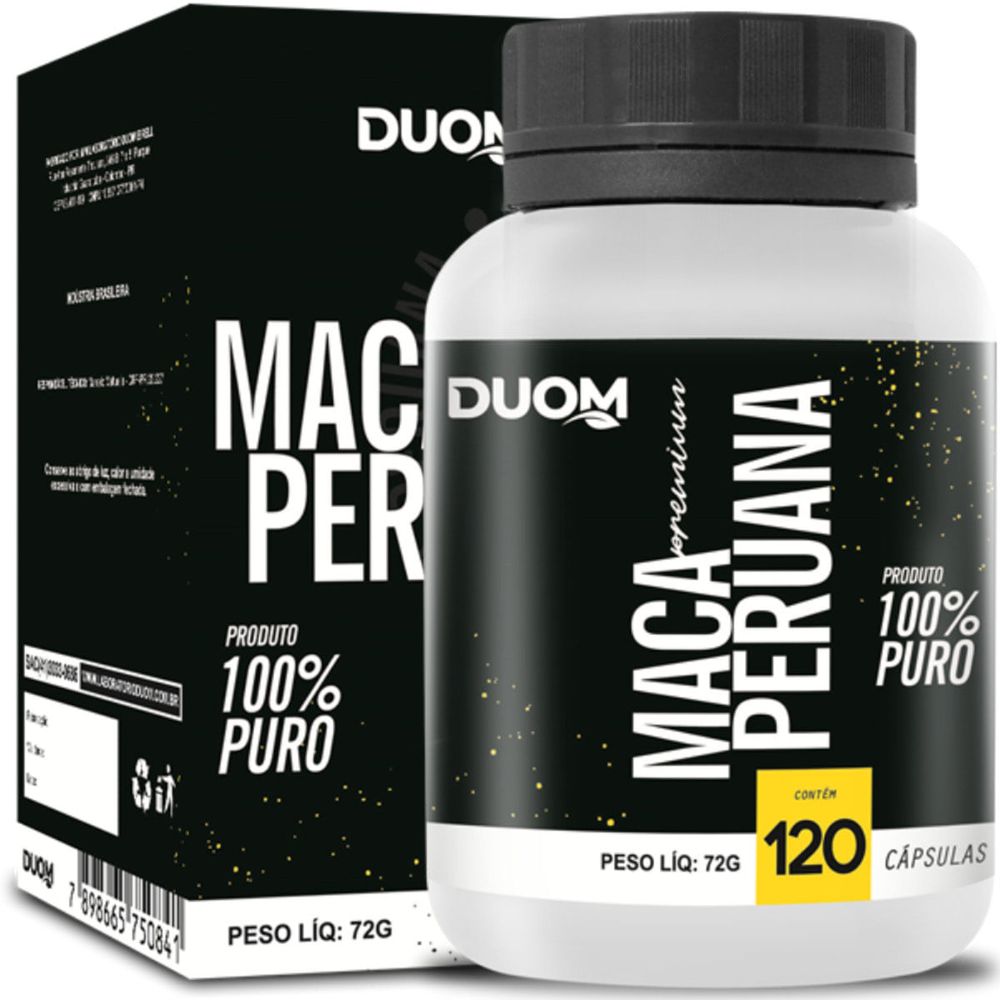 Maca Peruana Premium C/120 Cápsulas - Duom - unicdrogaria